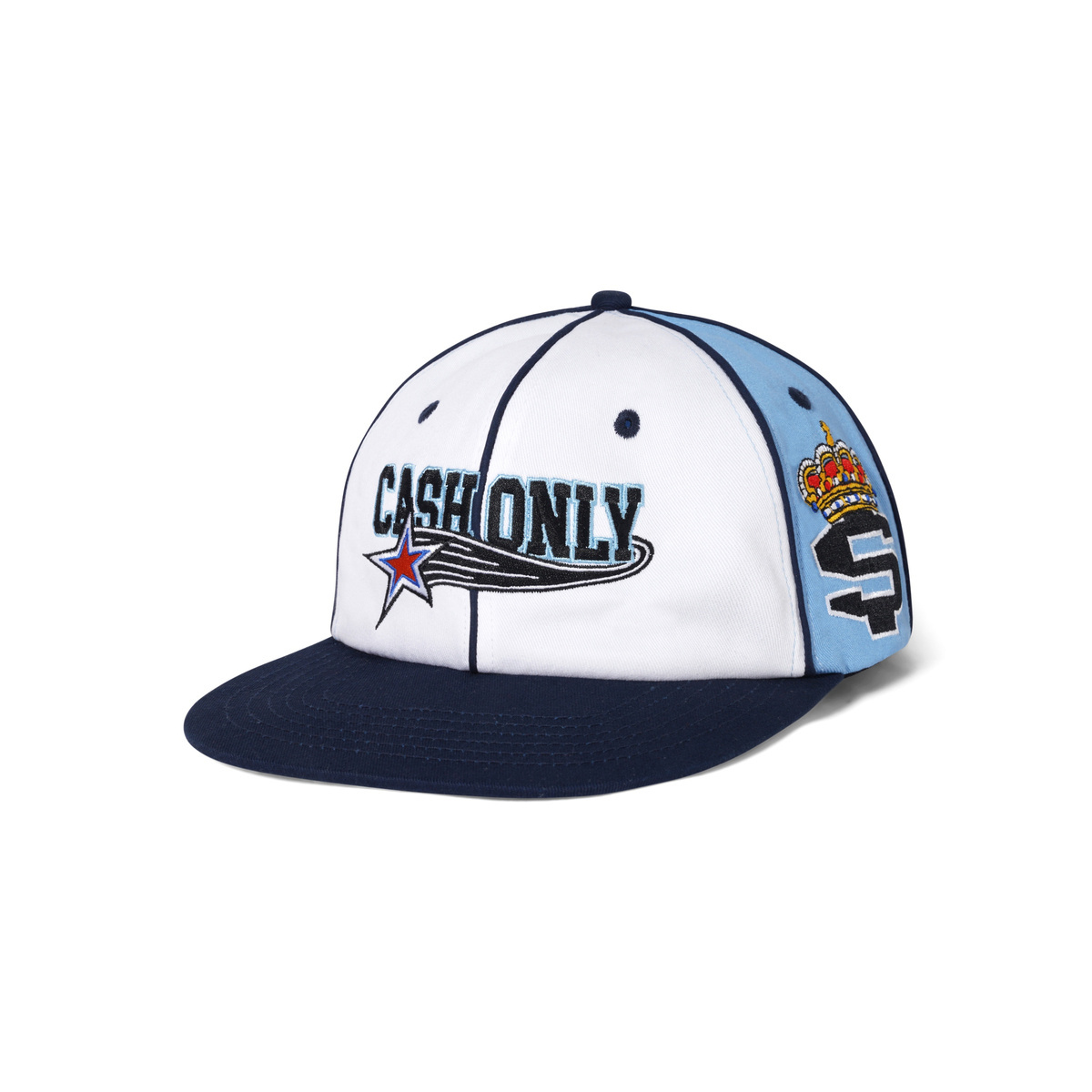 Cash Only Downtown Snapback Cap (White/ Navy/ Pale Blue) | Clothes ...