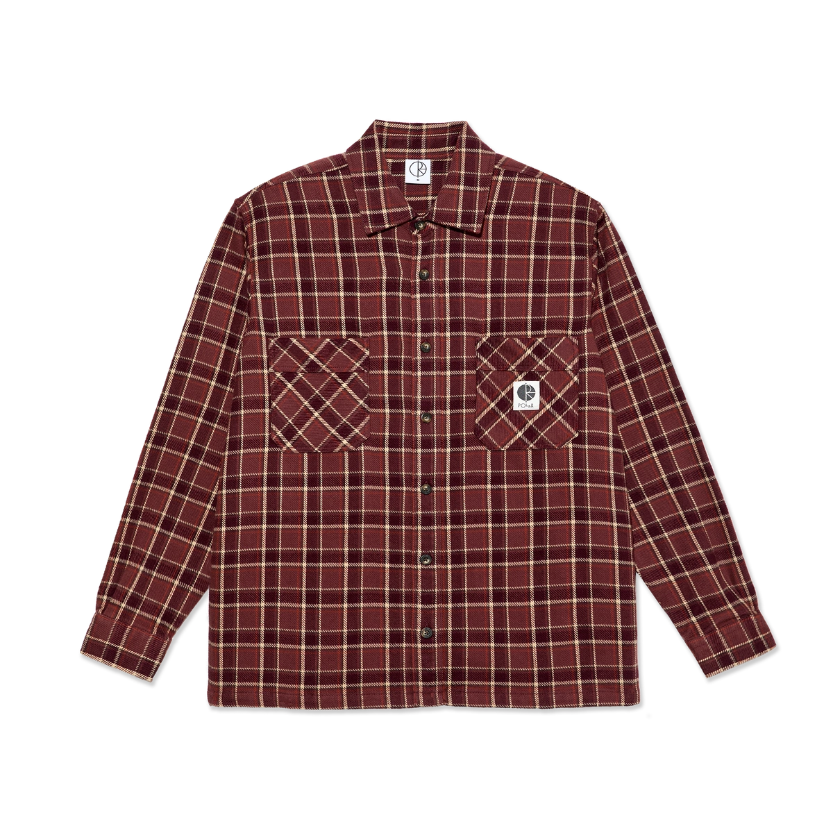 Koszula Polar Mike LS Shirt | Flannel (Oxblood Check)