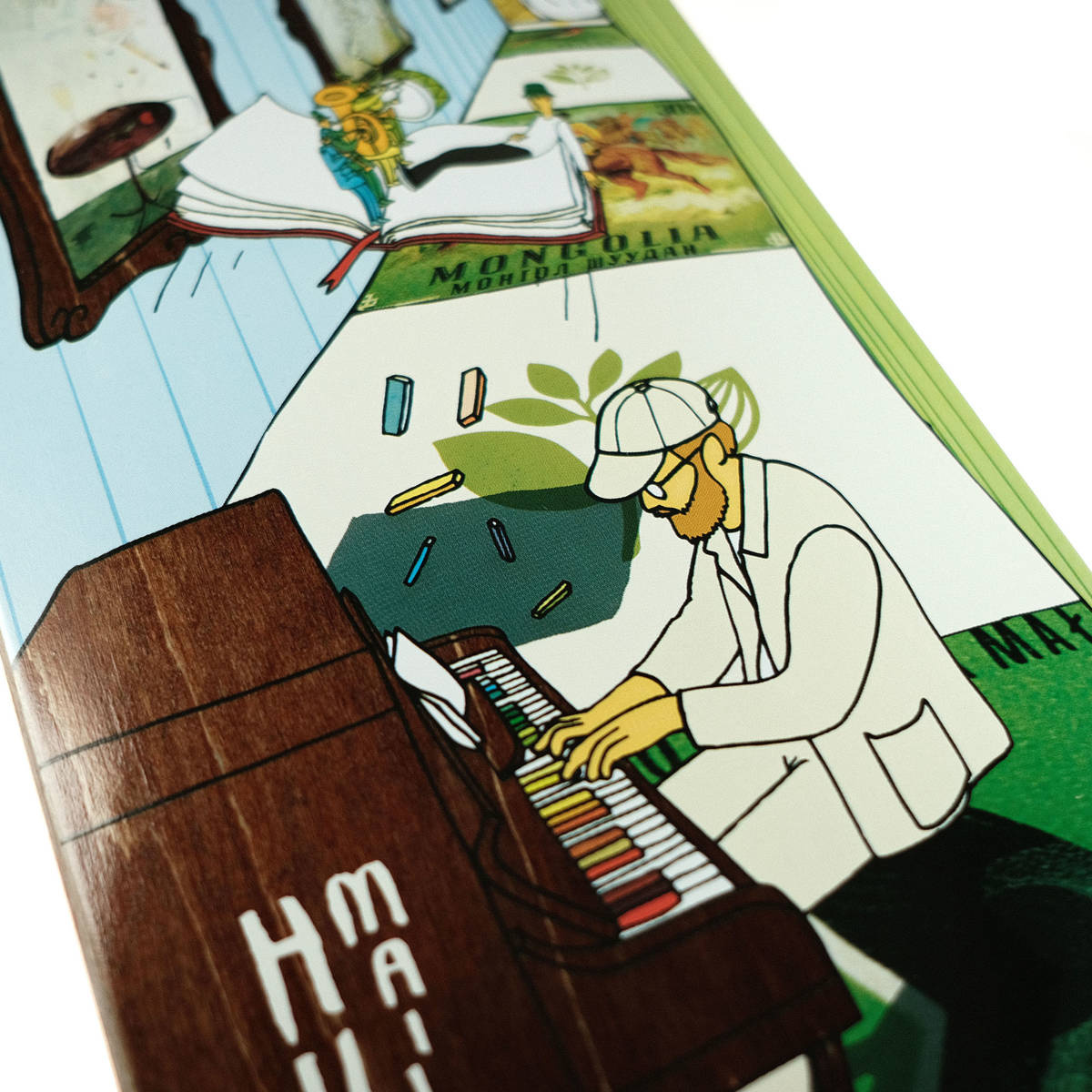 Miniramp Skateshop Deska Magenta Hugo Maillard pianist museum board